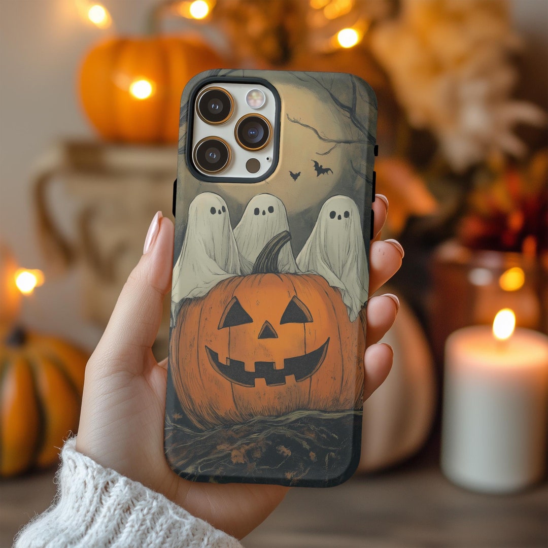 Cute Victorian Halloween Ghost Phone Case, Cover, Spooky Vintage Style ...