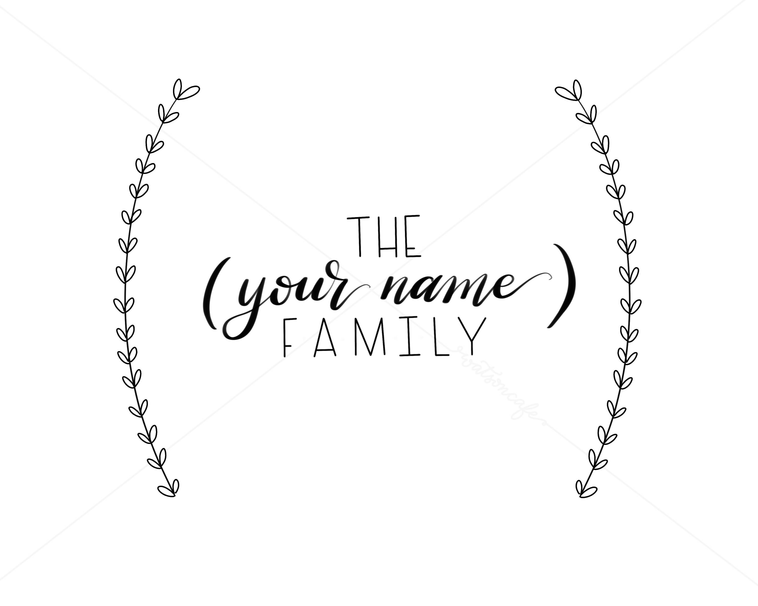 Your Family Name - Custom Digital Design | Png | Jpg | Pdf - Etsy New ...
