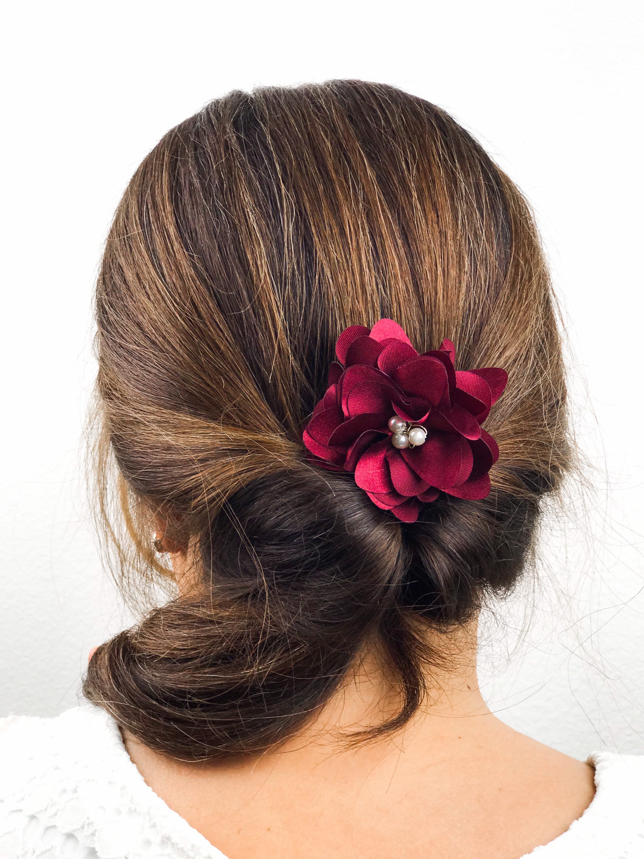 Marron Flower Comb Wedding Christmas Hair Comb Mother of | Etsy