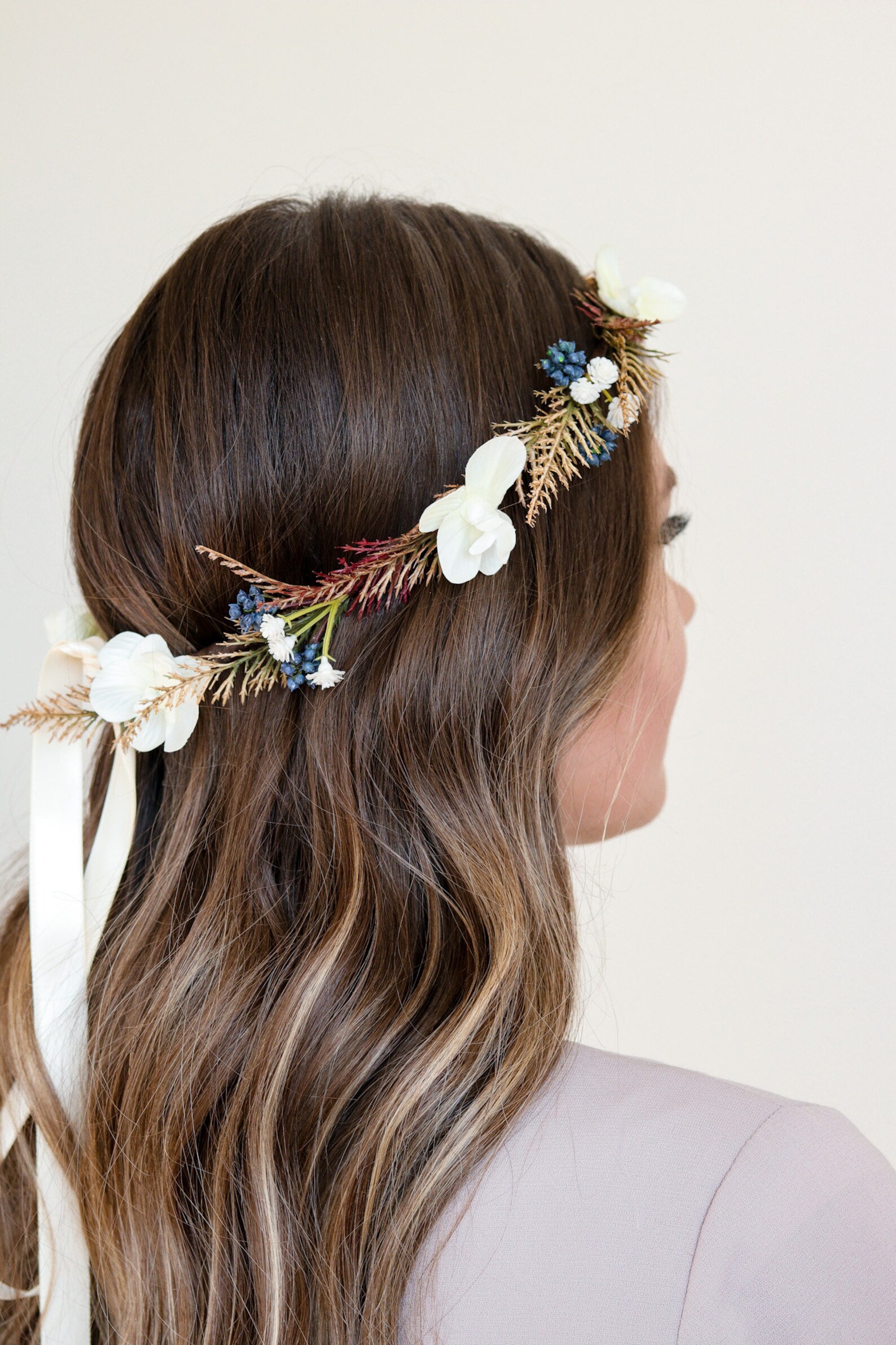 Orchid Crown Flower Crown Floral Crown Bride Crown Wedding - Etsy