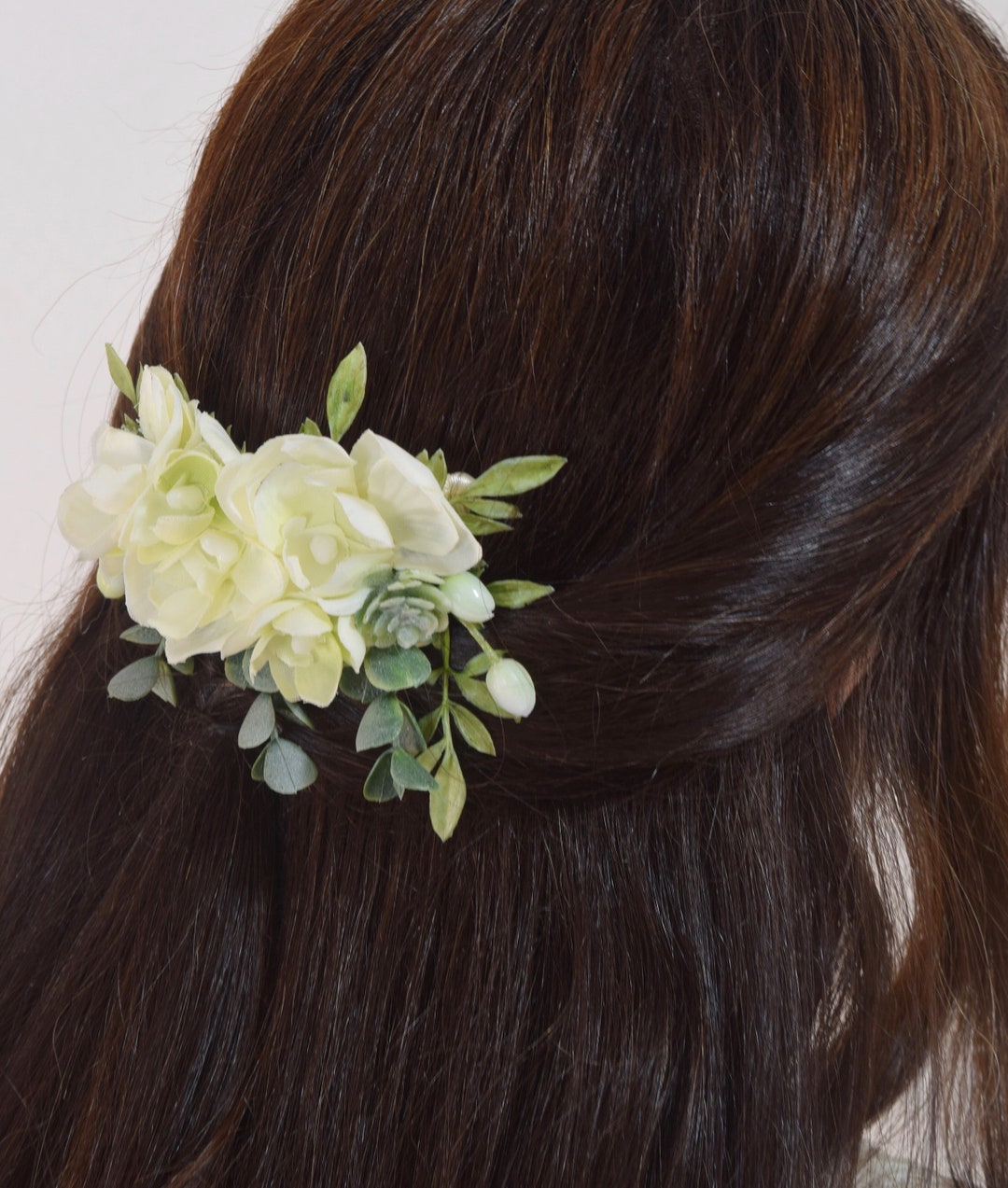 Ivory Orchid Flower Hair Comb| Orchid| Floral Comb| Wedding Comb ...
