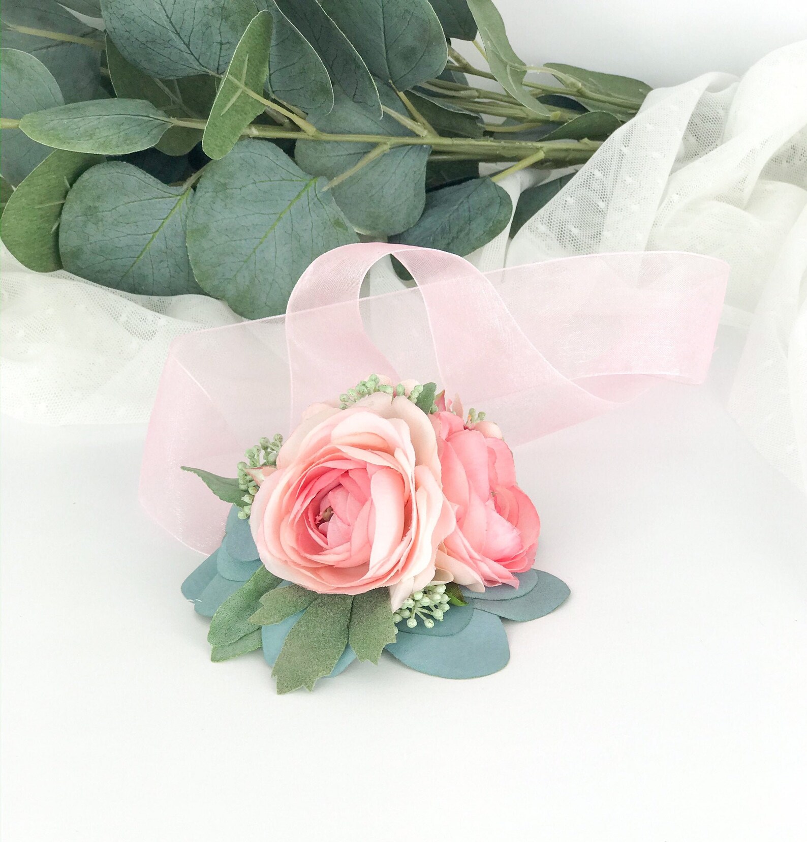 Pink Corsage Wedding Corsage Bride Wedding Bridesmaids - Etsy