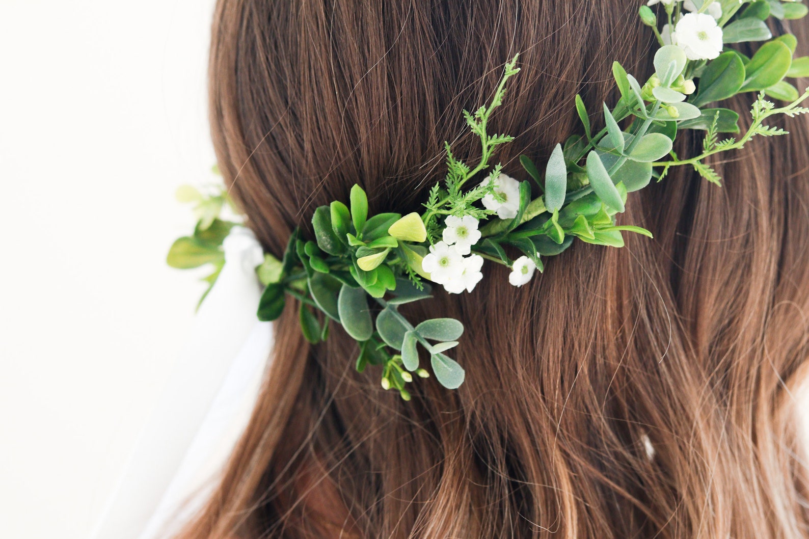 Bride Flower Crown, Greenery Crown, Flower Crown, Eucalyptus, Wedding ...