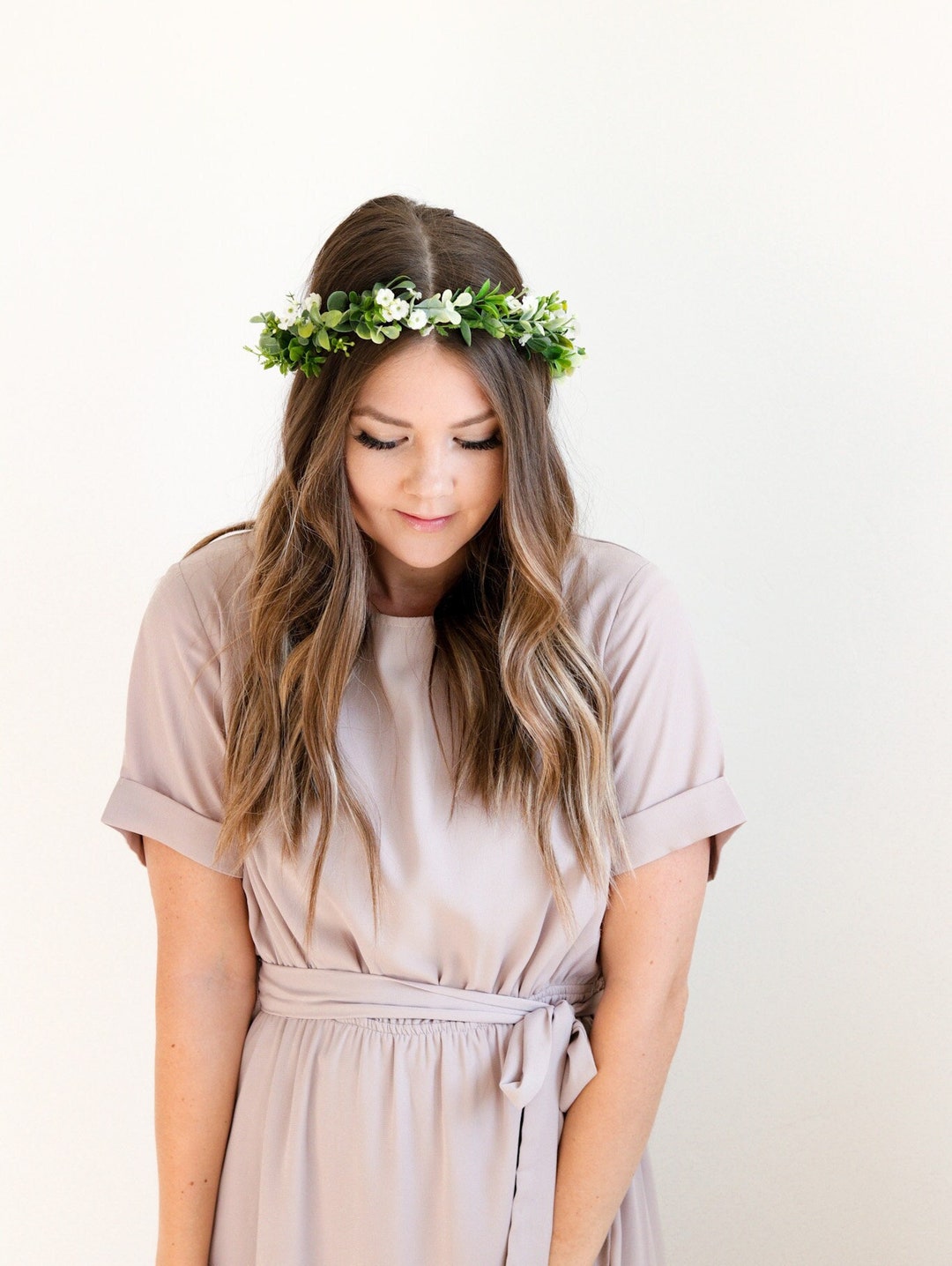Bride Flower Crown, Greenery Crown, Flower Crown, Eucalyptus, Wedding ...
