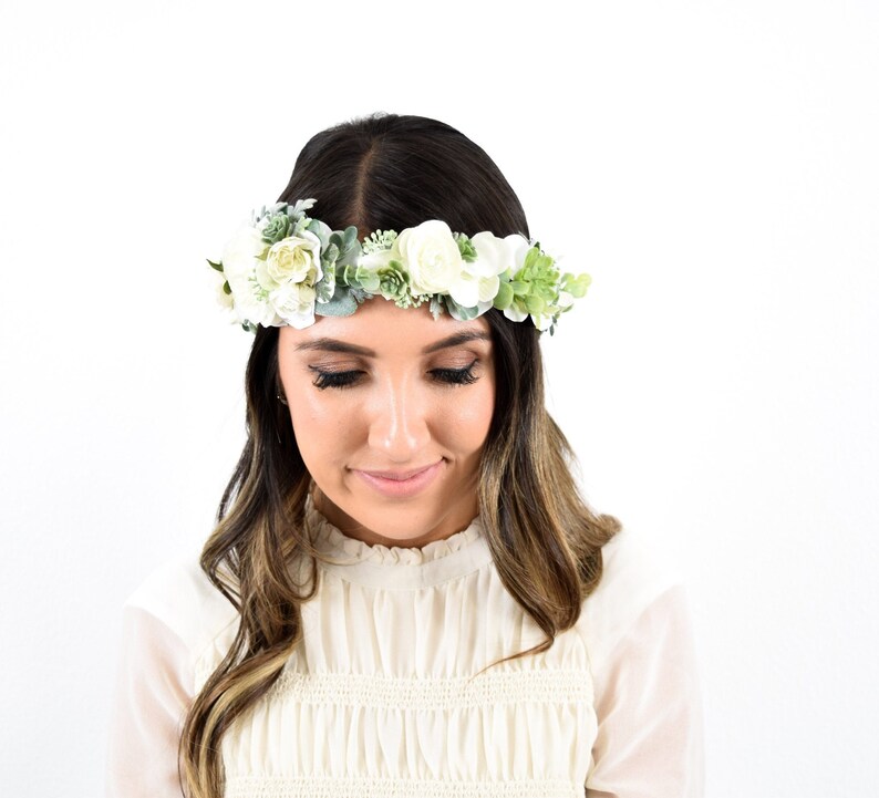 Ivory Crown Flower Crown Floral Crown Succulent Crown | Etsy