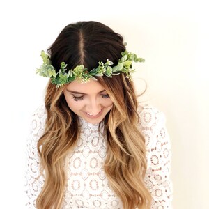 Eucalyptus Flower Crown, Wedding, Flower Crown, Bride, Greenery Crown ...