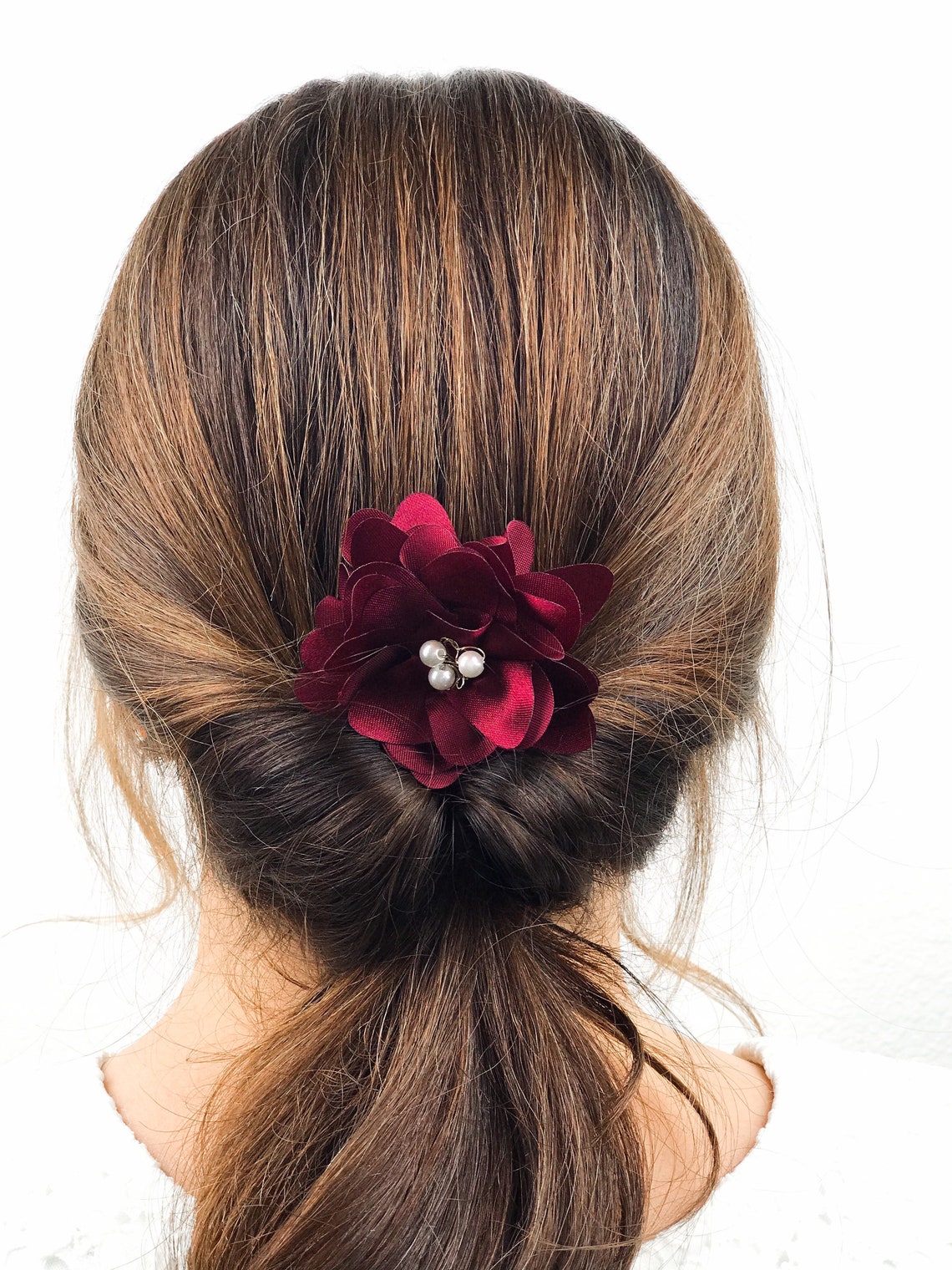 Marron Flower Comb Wedding Christmas Hair Comb Mother of | Etsy