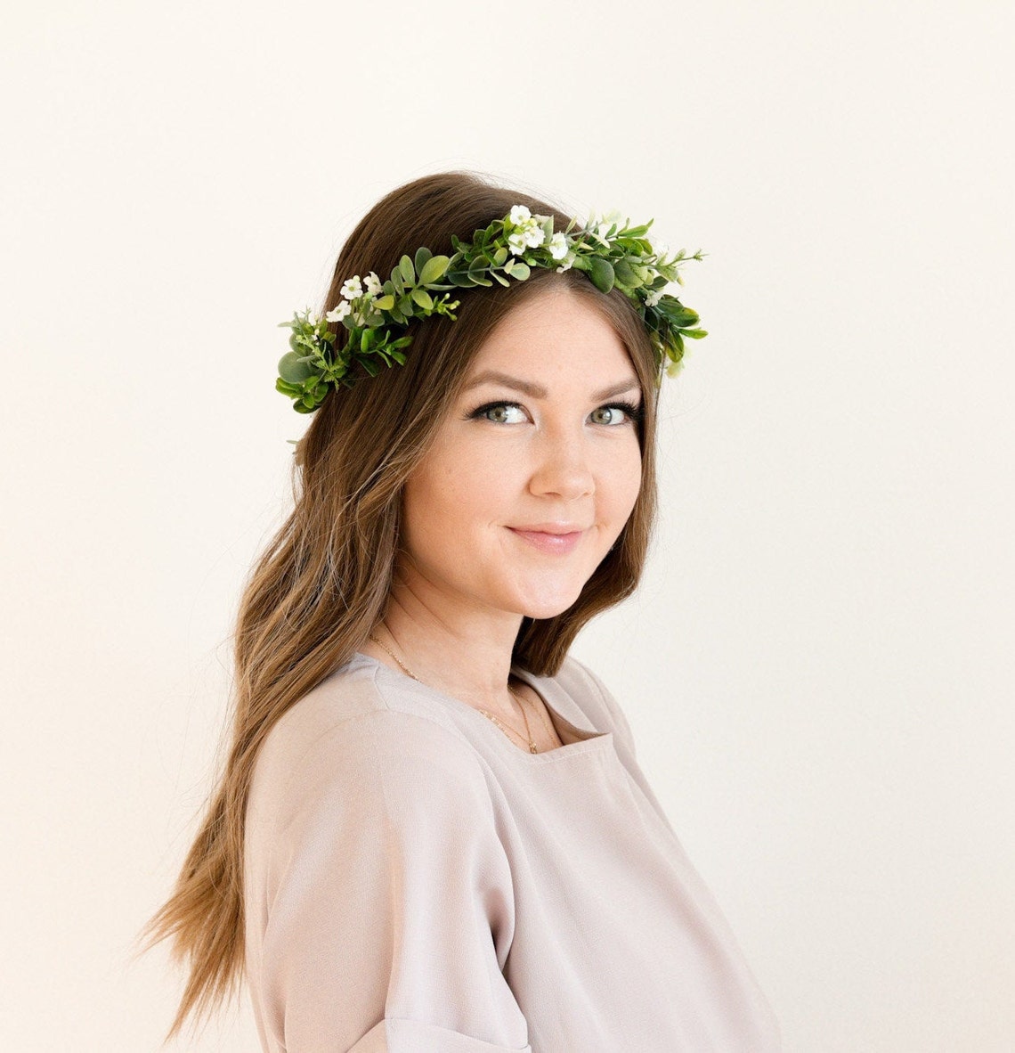 Bride Flower Crown, Greenery Crown, Flower Crown, Eucalyptus, Wedding ...