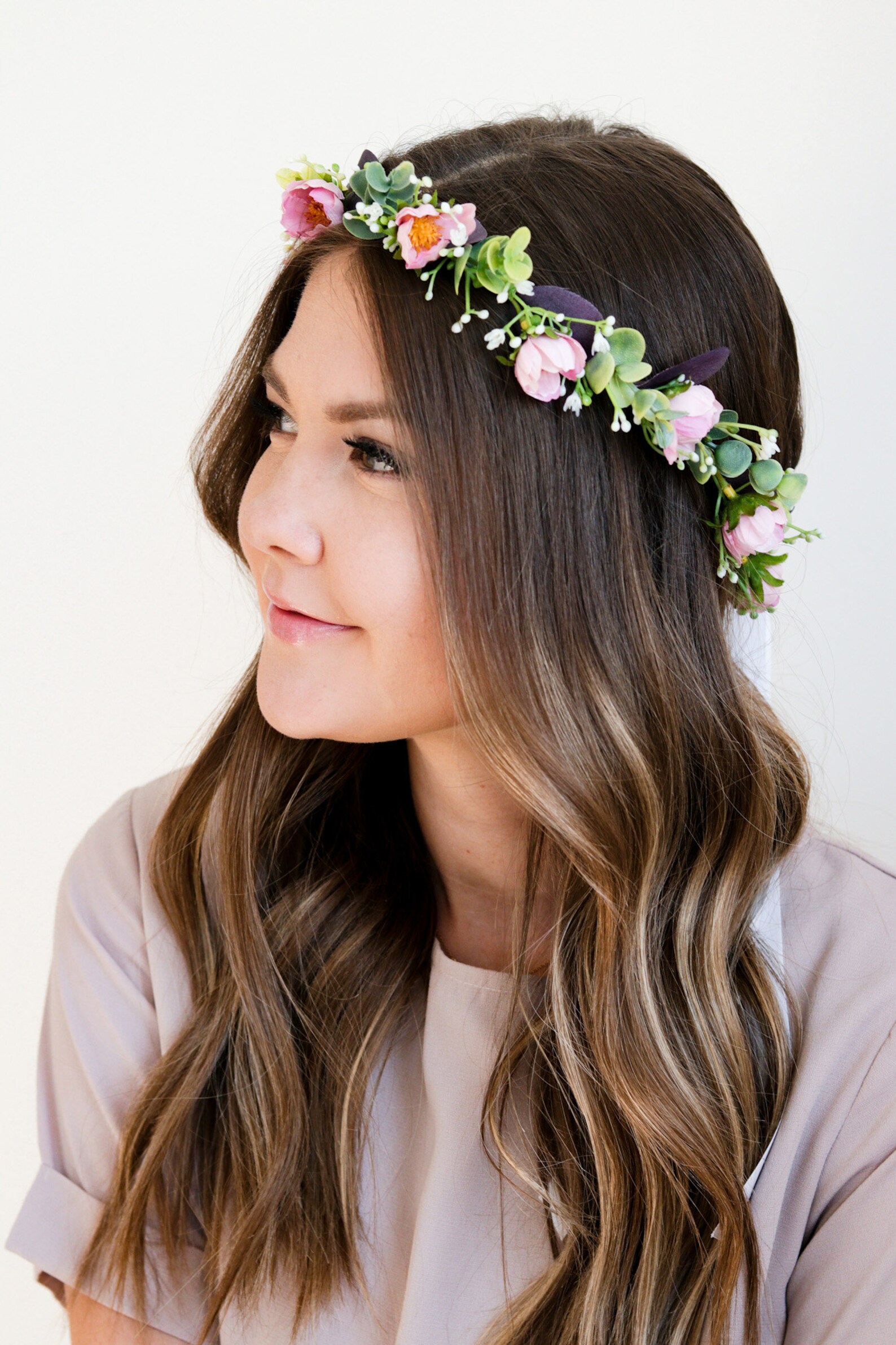 Greenery Crown, Flower Crown, Wedding Crown, Eucalyptus Crown ...