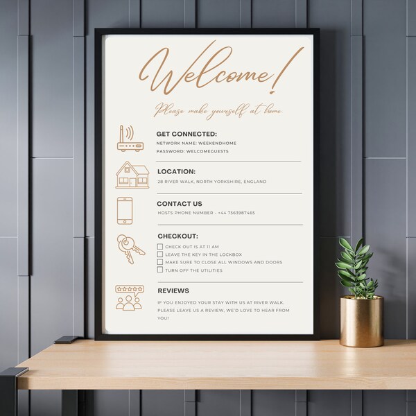 Airbnb Welcome Sign - Etsy