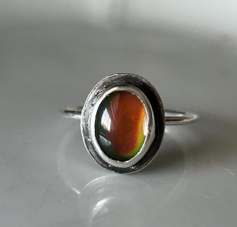 Sterling Silver Mood Ring / Color Changing Ring / Mood Ring in Sterling ...