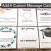Add on Custom Message Card Personalized Jewelry Gifts - Etsy Canada