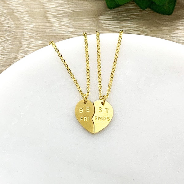 Split Heart Necklace - Etsy