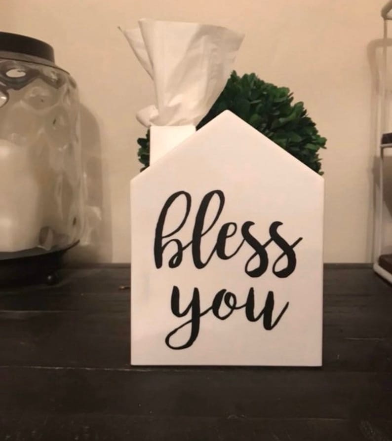 Rae Dunn Inspired “bless You” Decal – Farmhouse Tissue Box Vinyl – Rae ...