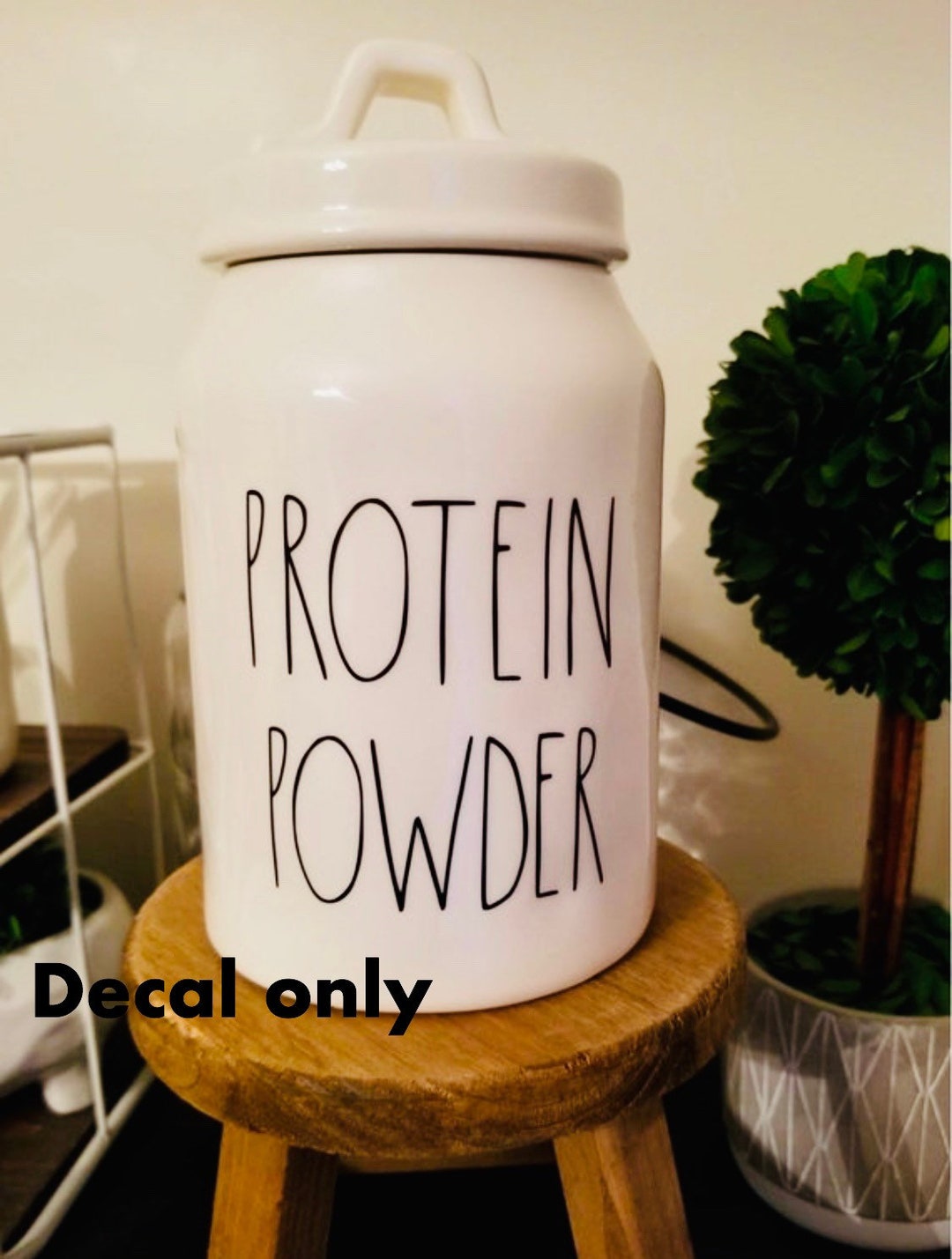 Rae Dunn Inspired Protein Powder Decal - Rae Dunn Decals - Decal Only ...