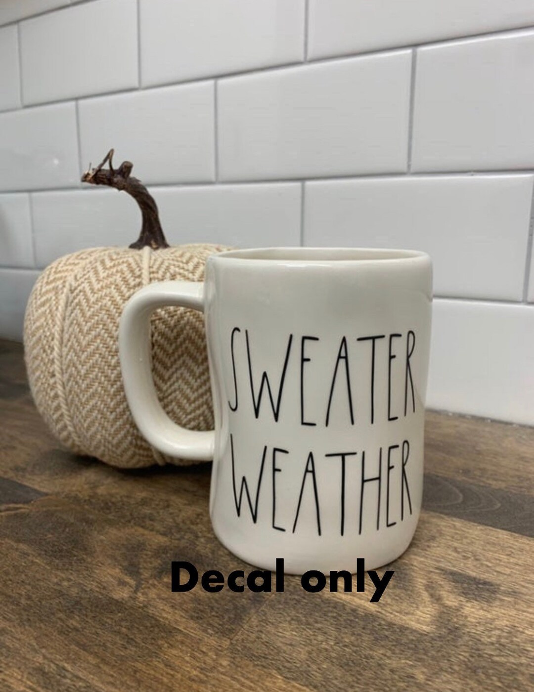 Rae Dunn Inspired Sweater Weather Mug Decal - Fall - Decal Only - Etsy