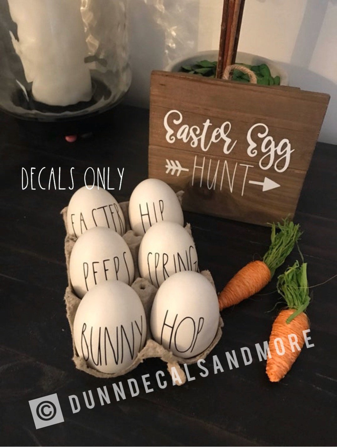 Rae Dunn Inspired Easter Egg Vinyl Decals - Decals Only - Rae Dunn ...