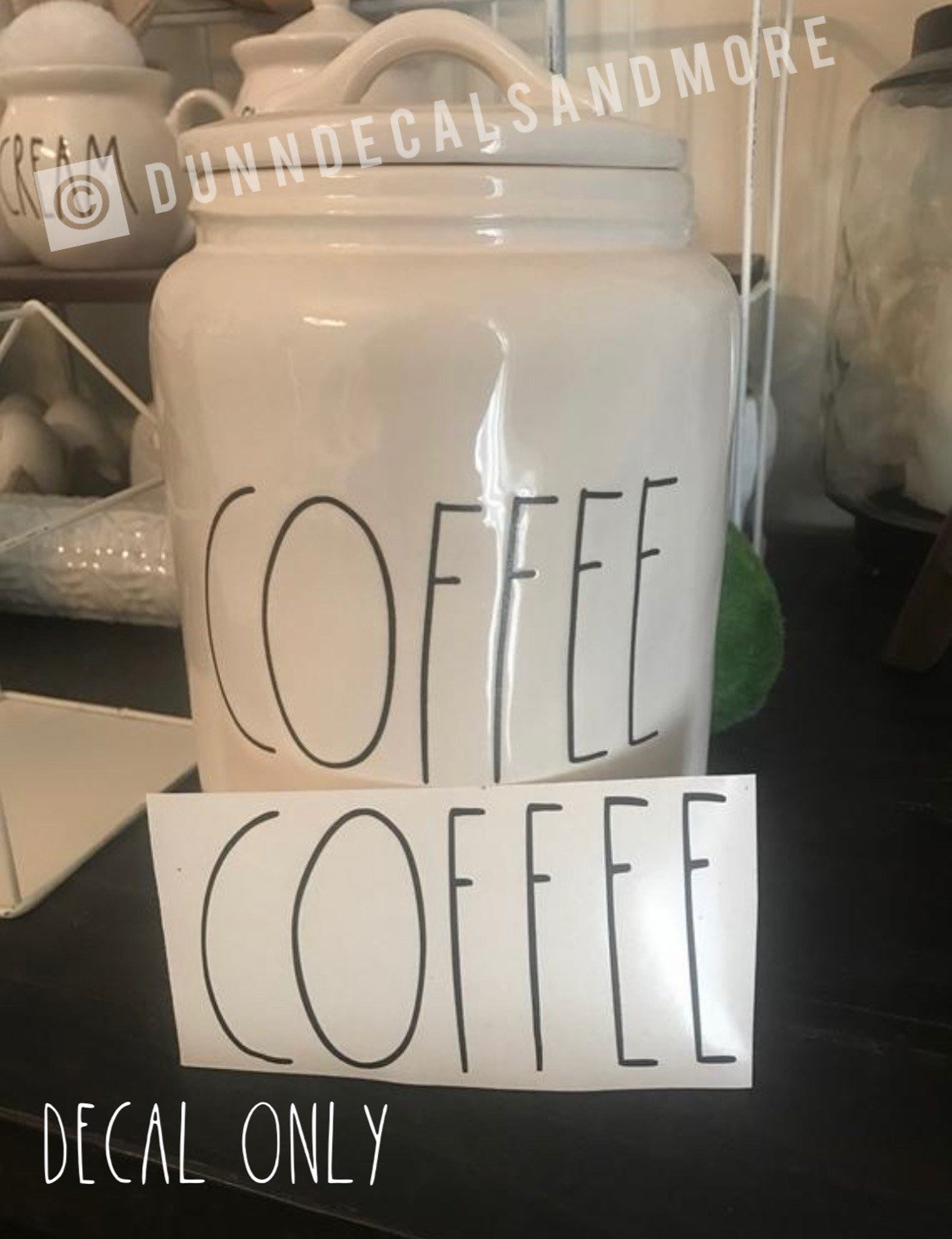 Rae Dunn Inspired COFFEE Decal - Decal ONLY - Etsy