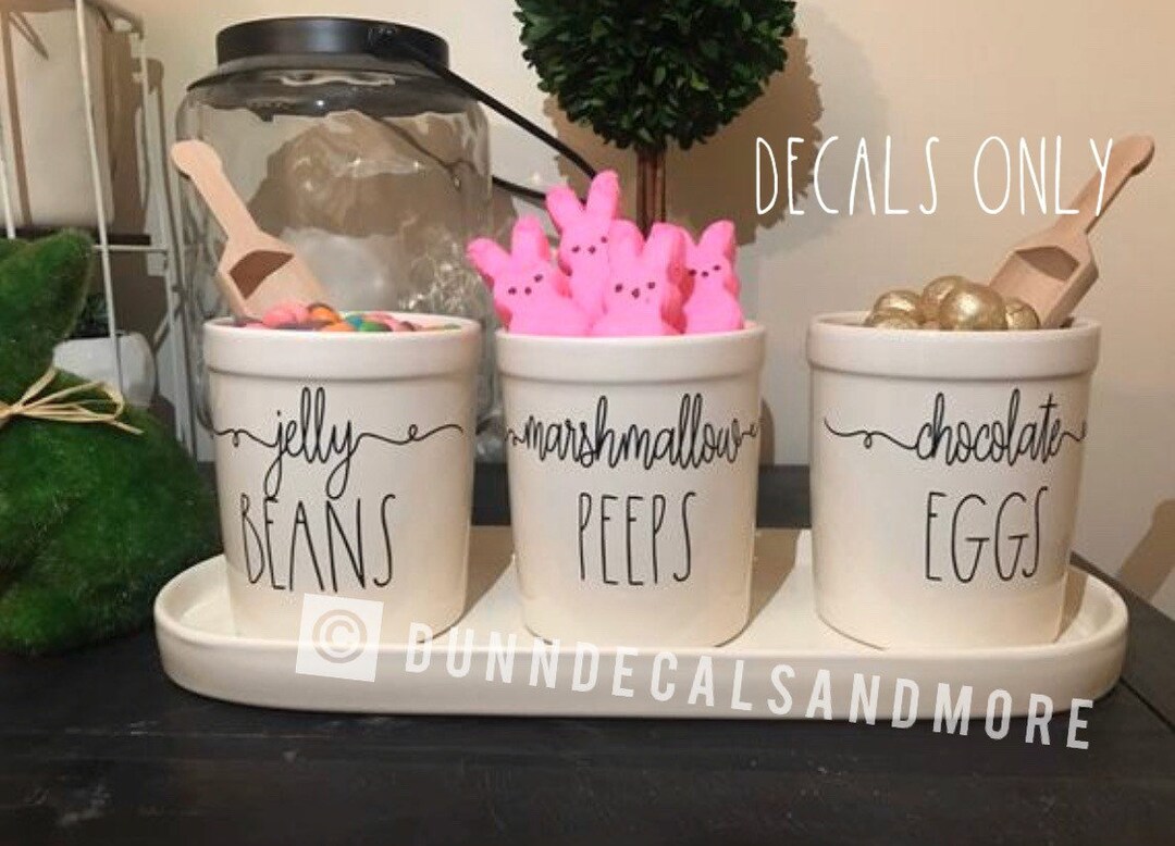 Rae Dunn Inspired Decals for Easter Candy Bar - Decals Only - Rae Dunn ...