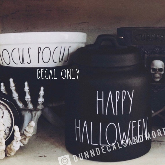 Rae Dunn Inspired Happy Halloween Decal Rae Dunn Decals | Etsy