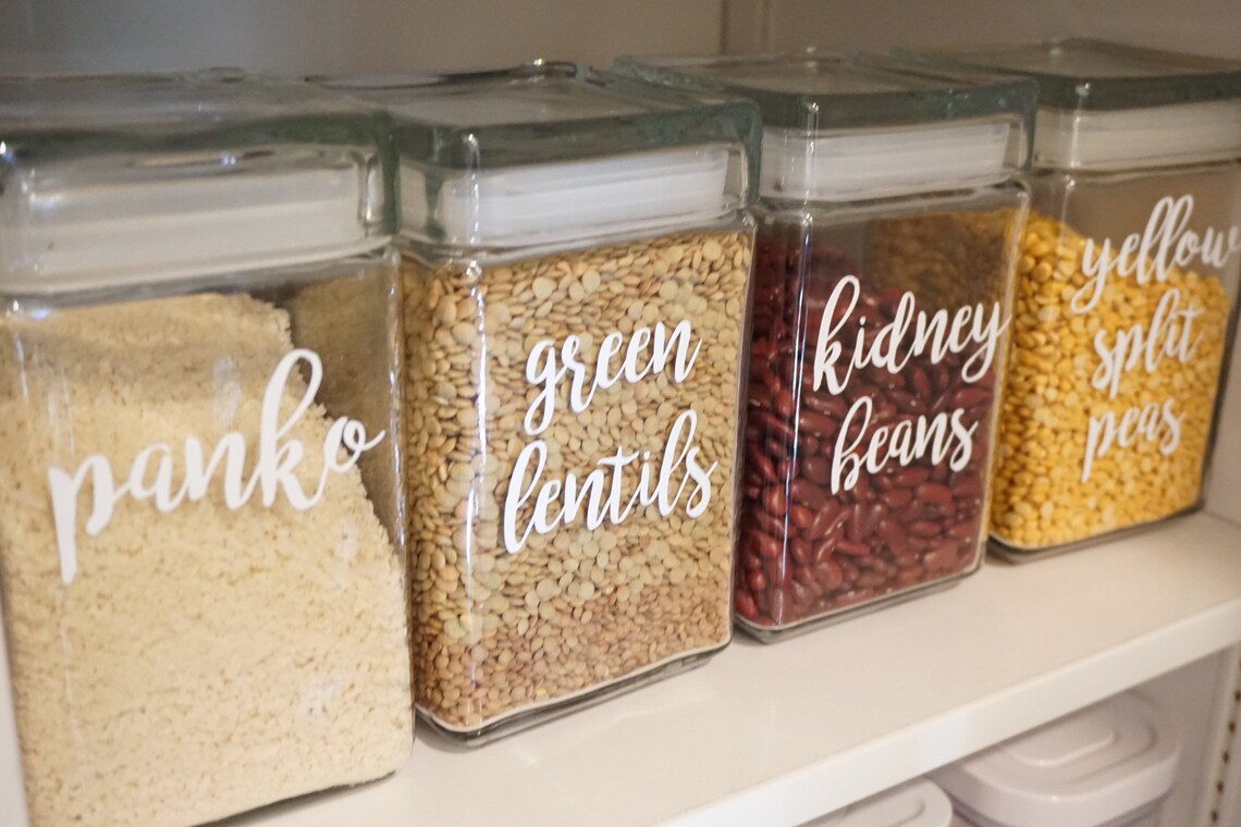 Parisa's Pantry Storage Container Labels Set of 30 - Etsy