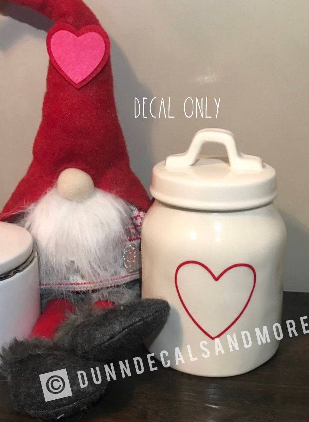 Rae Dunn Valentine Heart Decal - Decal Only - Farmhouse - Valentines ...