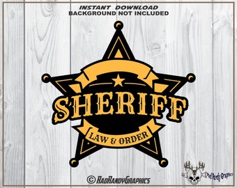 Sheriff badge svg | Etsy