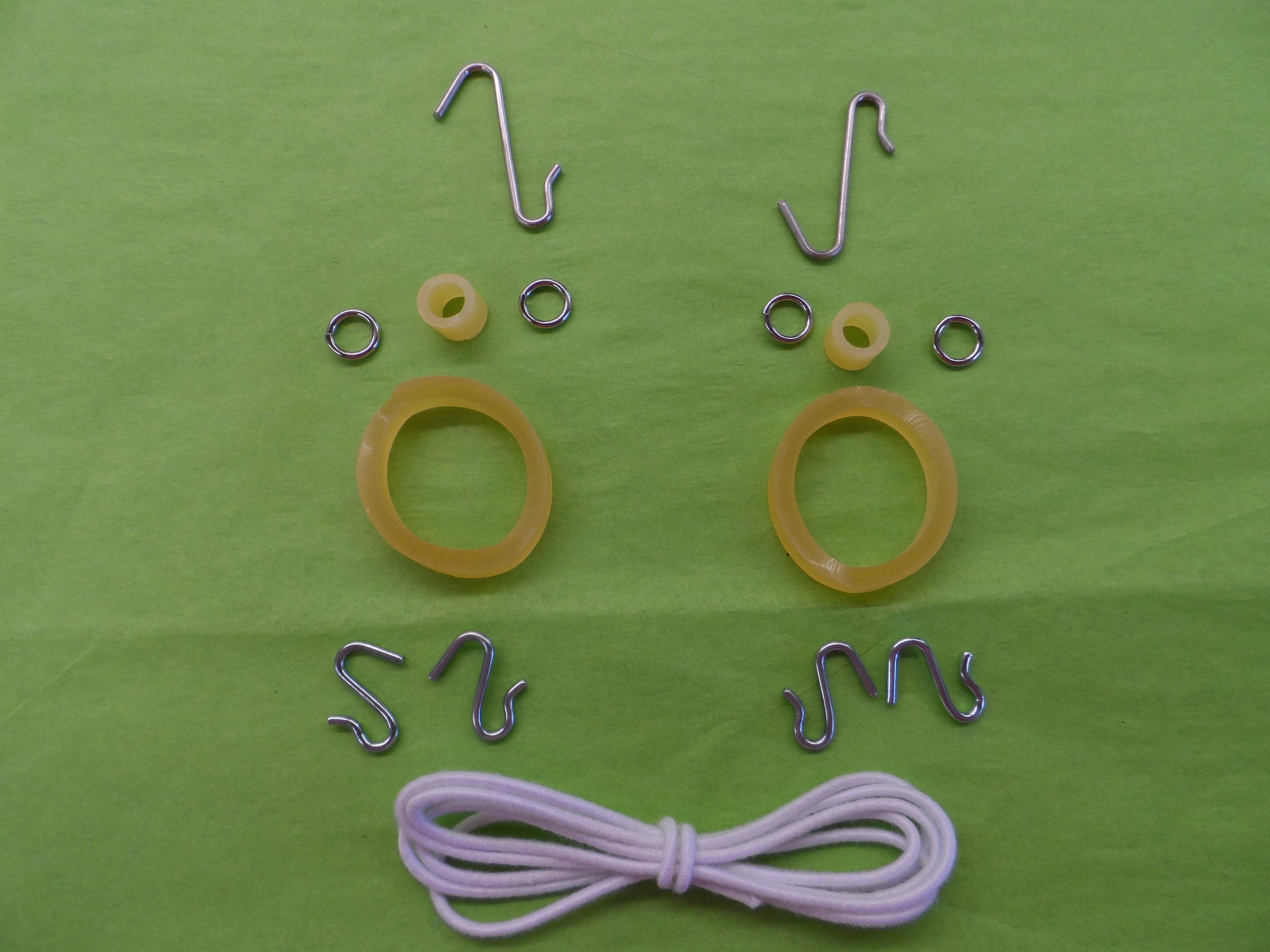 Kit# 10 Set of 2 for 8" Dolls Repair Rubber Bands, Hooks, Rings ...