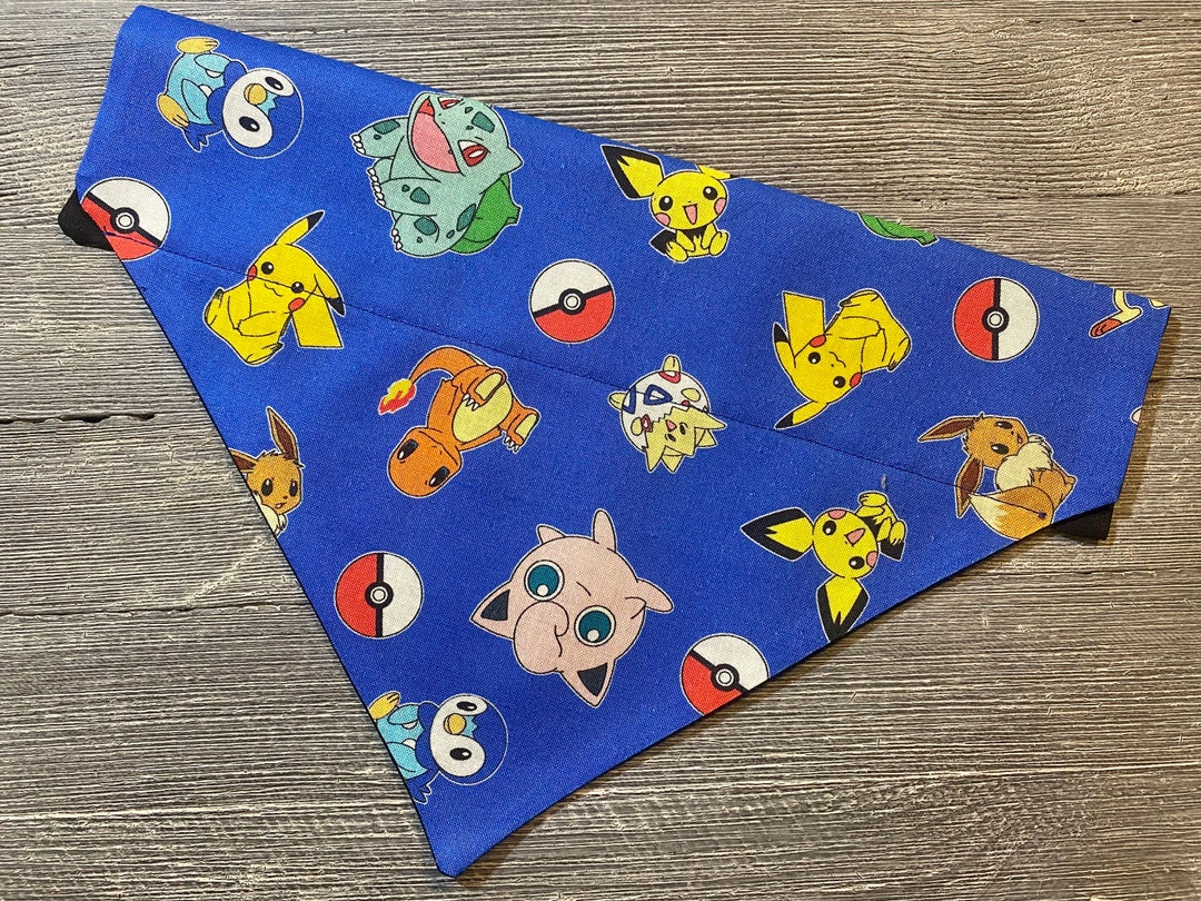 Pokémon Over the Collar Bandana, Pikachu Bandana, Pokemon Bandana, - Etsy