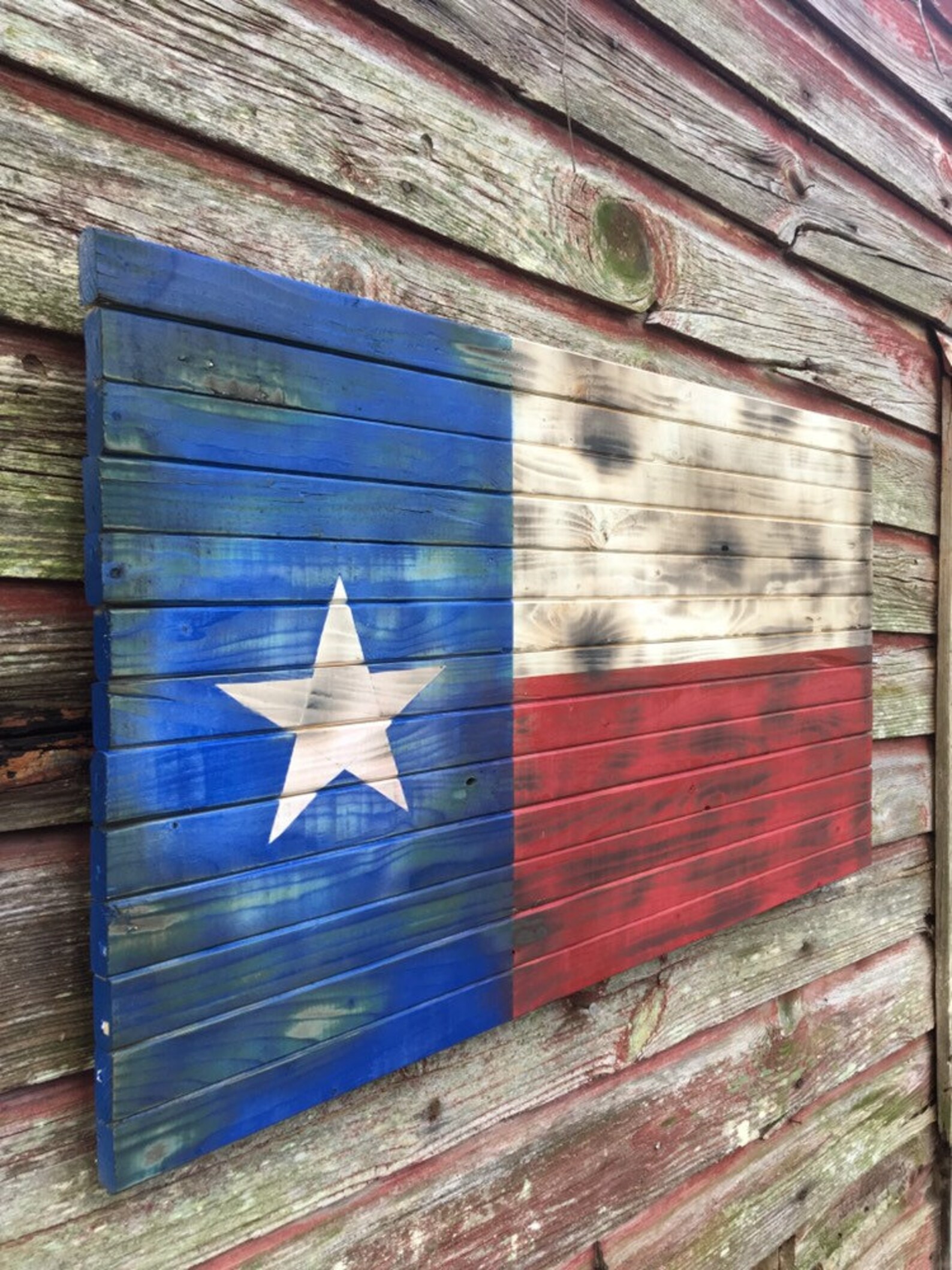 Texas Flag Texas Flag Wall Art Rustic Flag - Etsy