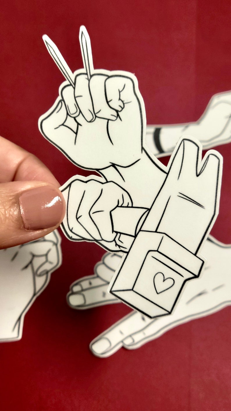 4 JJK Hand Signs Sticker Pack, Jujutsu Kaisen, Anime, Hands, Vinyl ...