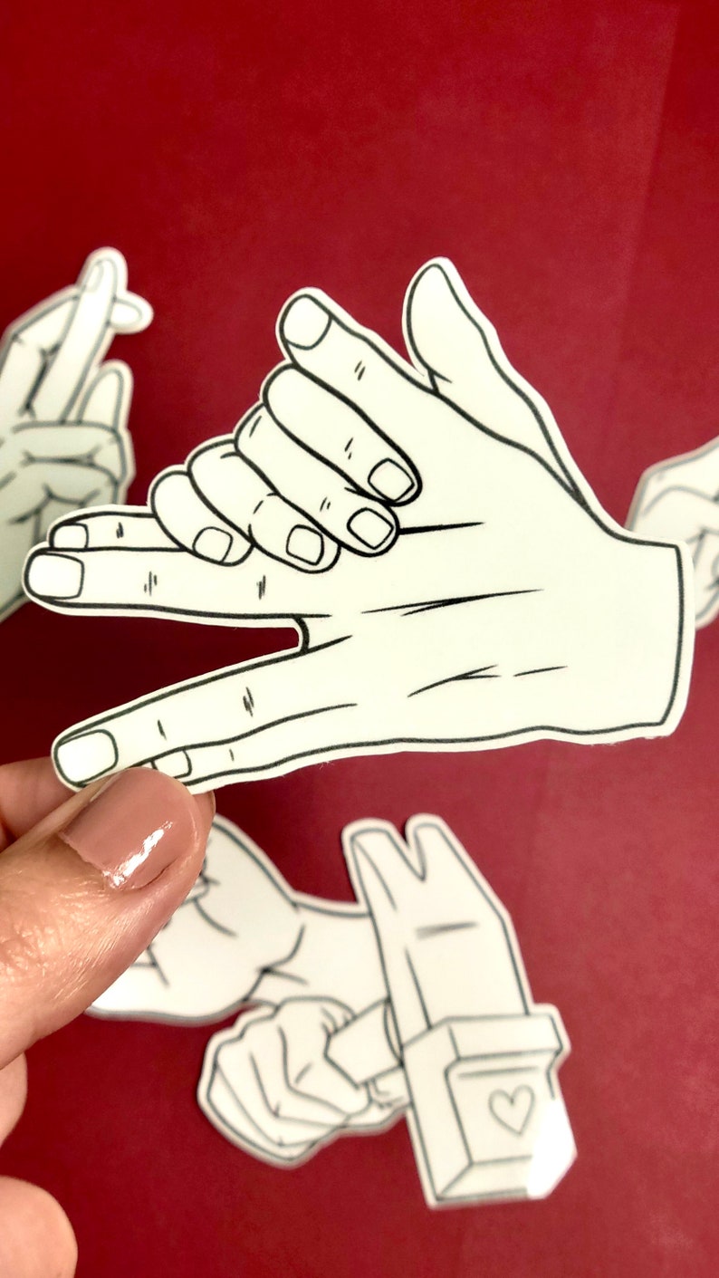 4 JJK Hand Signs Sticker Pack, Jujutsu Kaisen, Anime, Hands, Vinyl ...