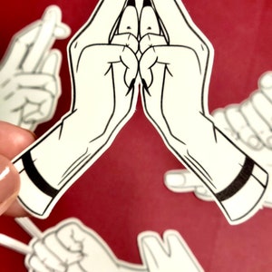 4 JJK Hand Signs Sticker Pack, Jujutsu Kaisen, Anime, Hands, Vinyl ...