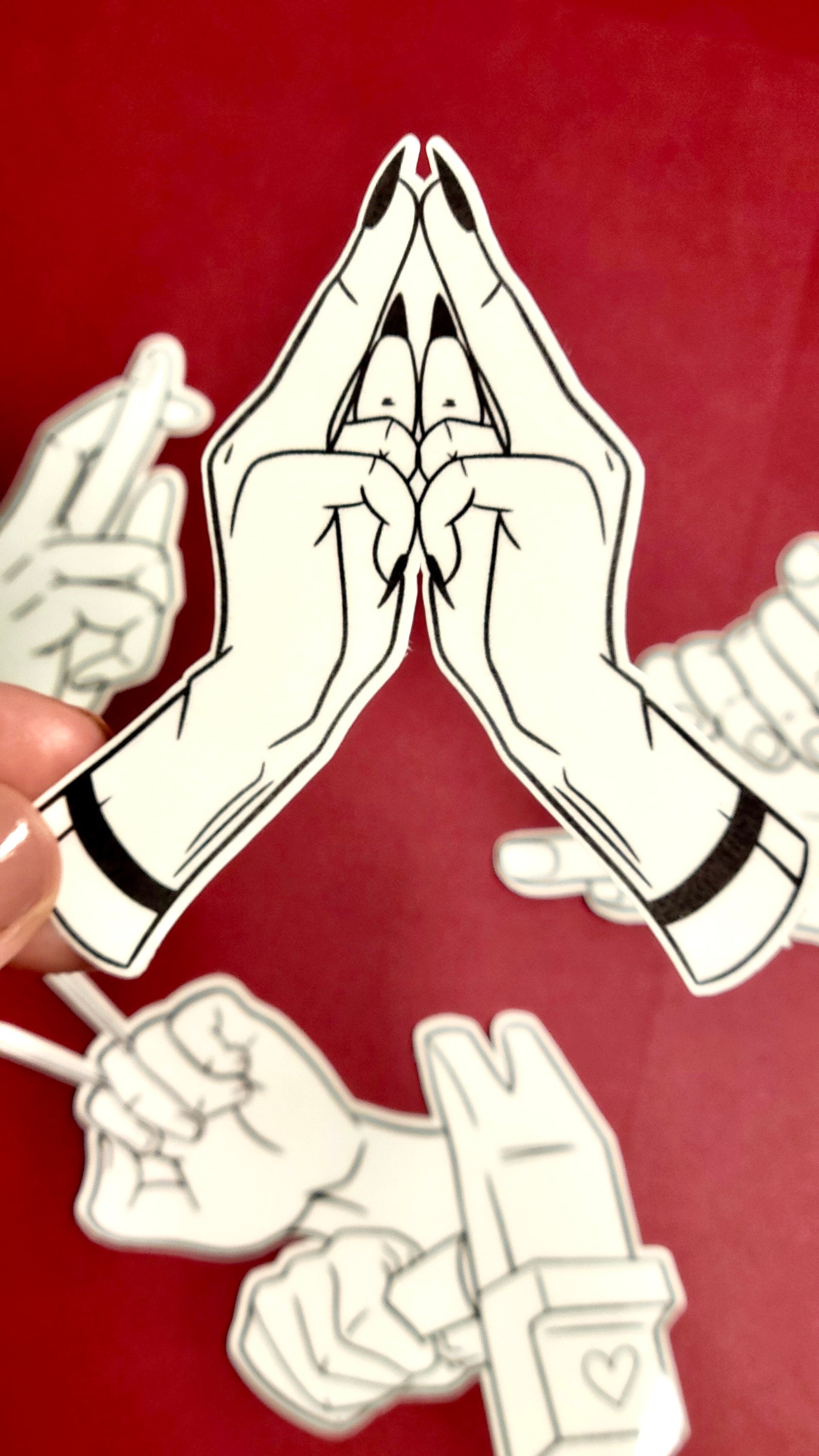 4 JJK Hand Signs Sticker Pack, Jujutsu Kaisen, Anime, Hands, Vinyl ...