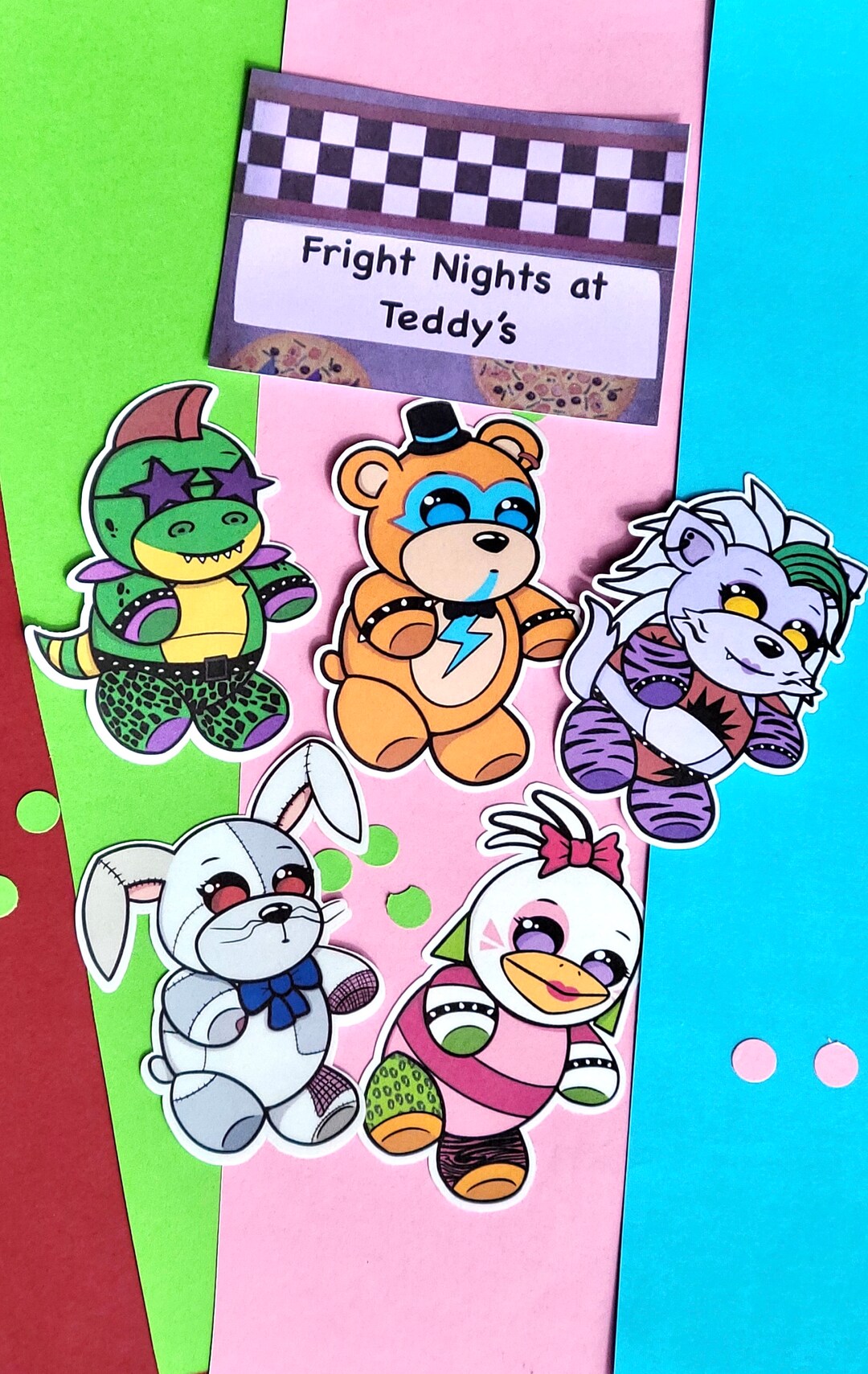 5 Fright Nights at Teddys Sticker Pack, Security Breach, Teddy Bear ...