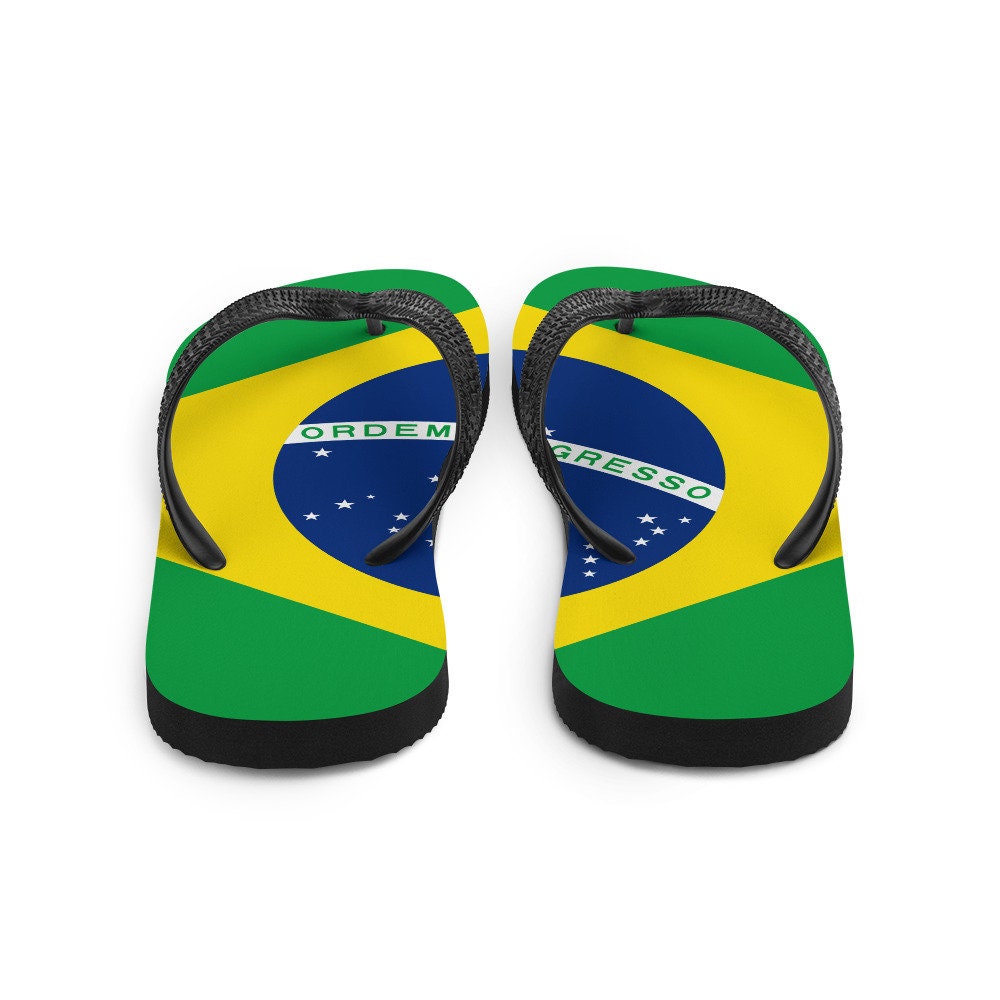 Brazilian Flag Flip-flops - Havaianas Style Brasileiro Summer Shoes ...