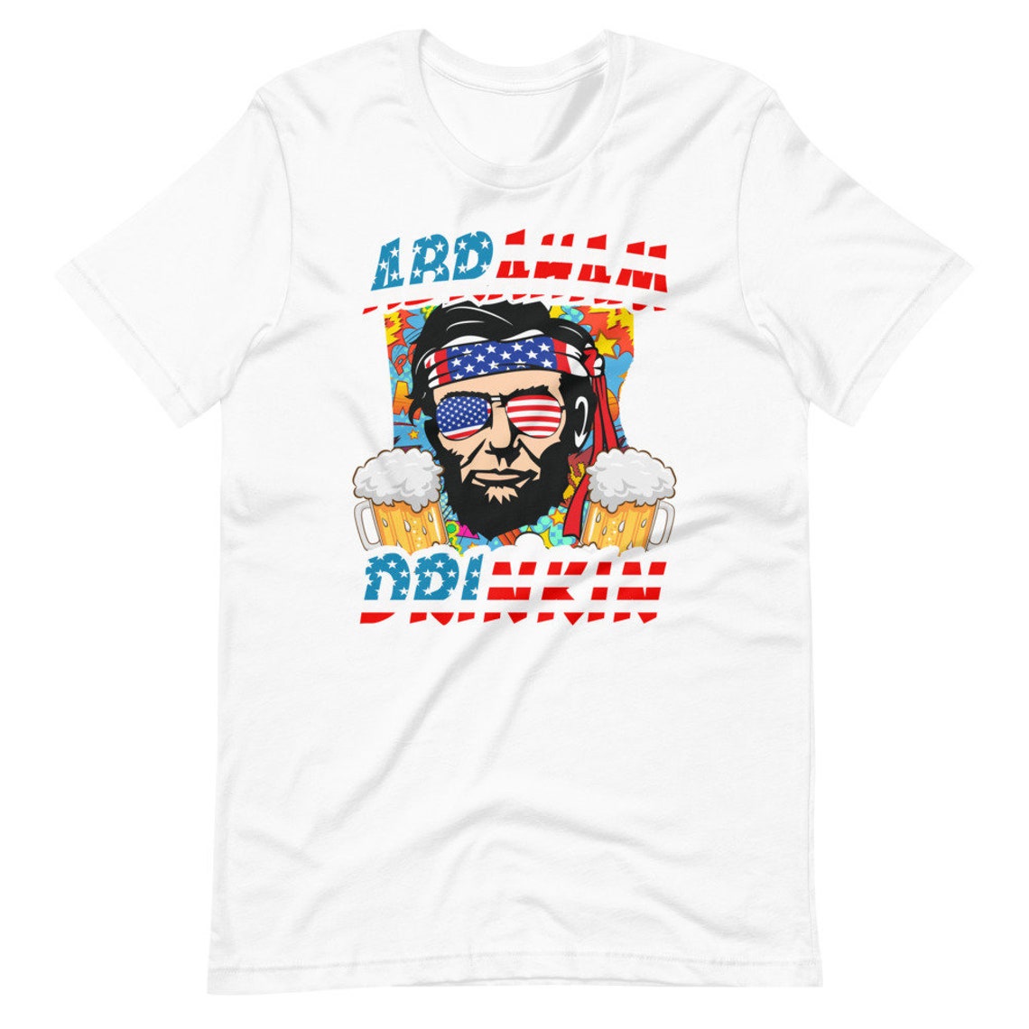 Abraham Drinkin 4th of July Party Short-sleeve Unisex T-shirt - Etsy