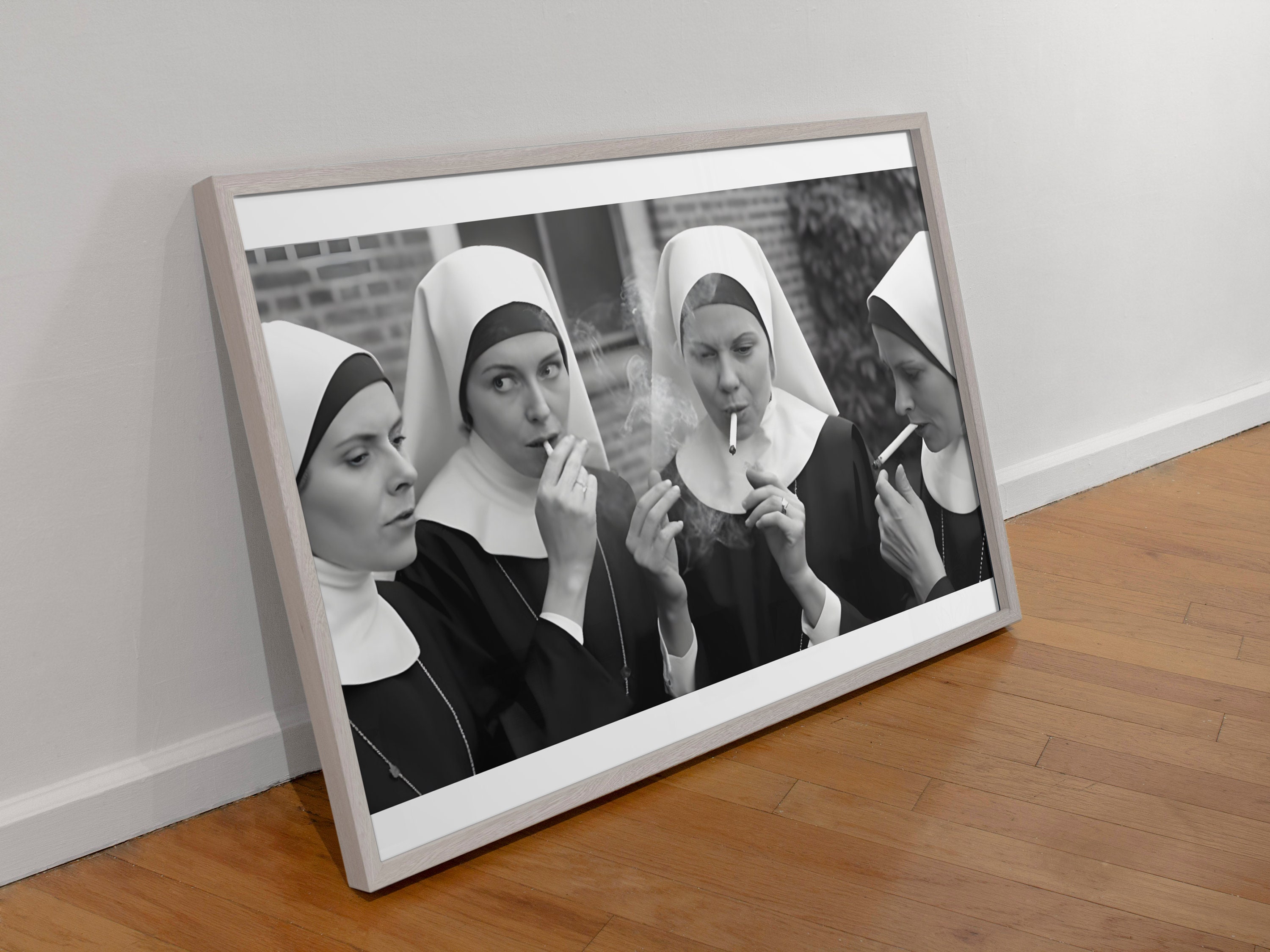 Nuns Smoking, Black and White Photography Art, Vintage Wall Art, Funny ...