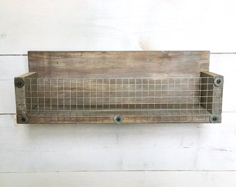 Rustic Farmhouse Chicken Wire Cubbie - Etsy