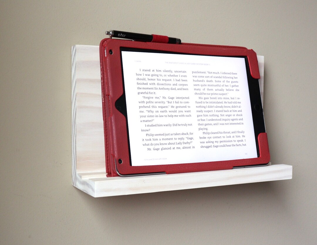 Vintage White Tablet Holder Wall Mount iPad Shelf for Wall - Etsy
