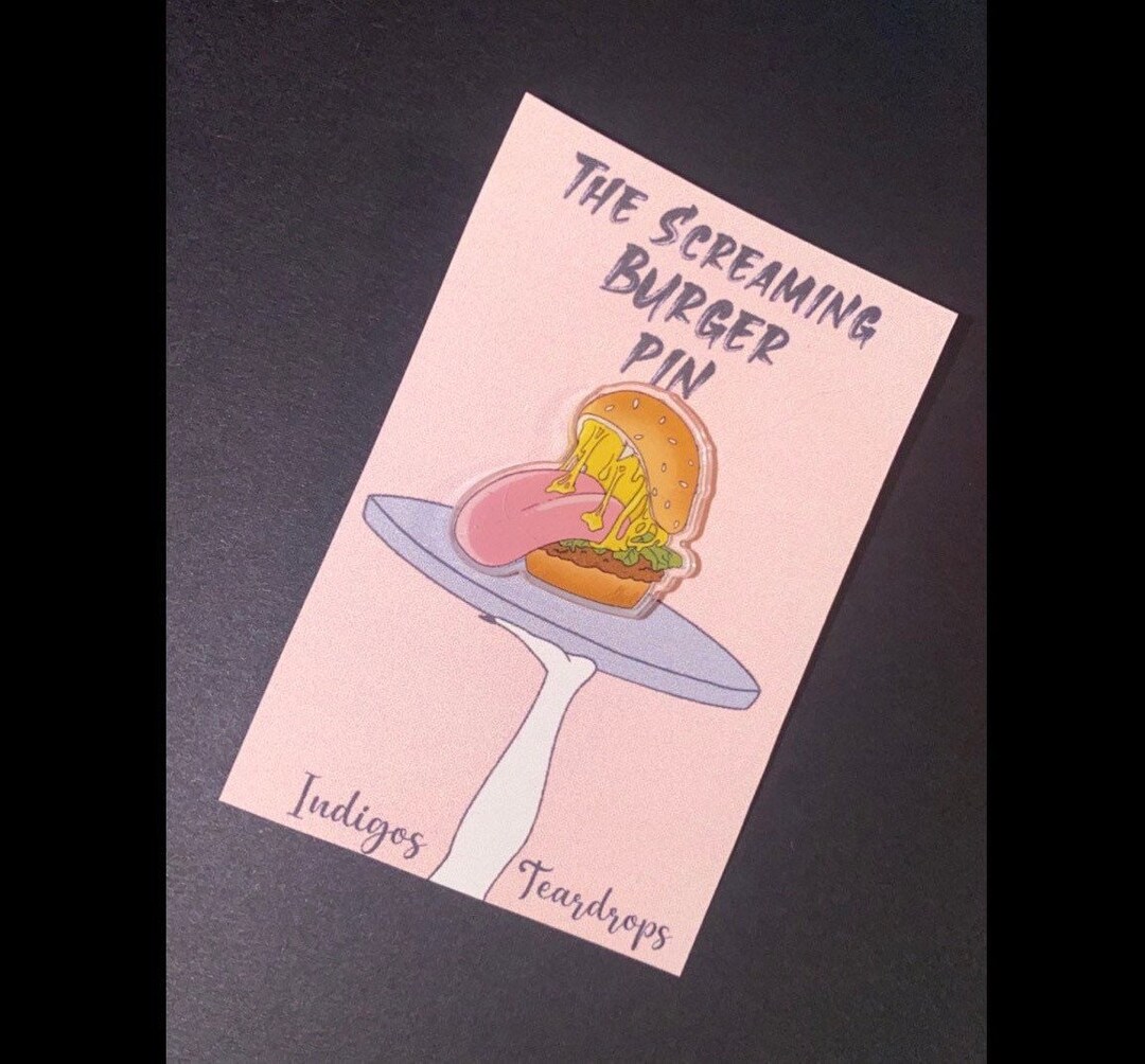 The Screaming Burger Pin - Etsy