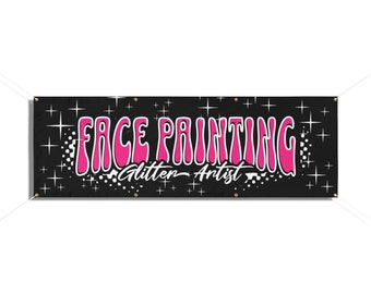 Face Painting Vinyl Banner 72 in X 24 in 6 Ft X 2 Ft Face Paint Sign ...