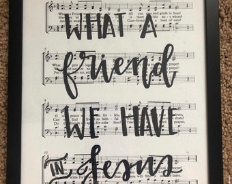 What a Friend We Have in Jesus Hymn Digital Sheet Music Home Decor ...