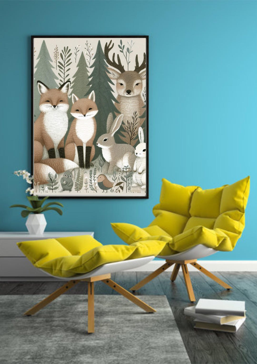 Whimsical Forest Animals – Woodland Nature Wall Art - Gallery Wall ...