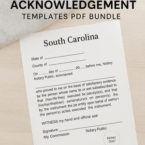 50-state Notary Acknowledgment Templates: Printable Forms (instant ...