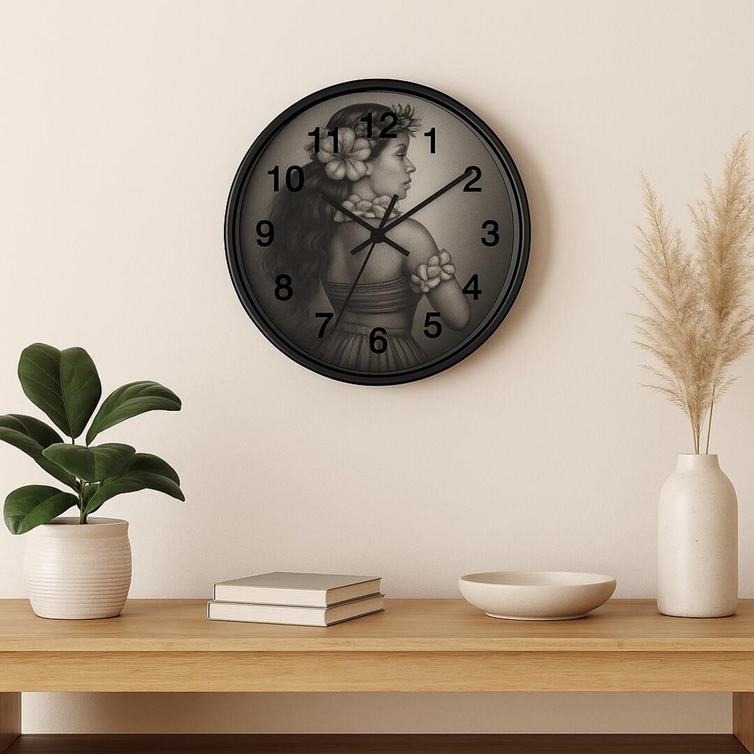 Hula Girl Wall Clock | Tropical Home Decor, Bohemian Timepiece - Etsy
