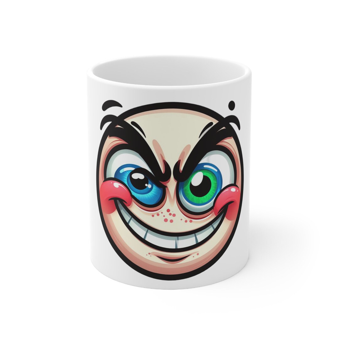 Wacky Whimsy 11 Oz Confusion Emoji Mug Quirky Cup for Fun-filled Sips ...