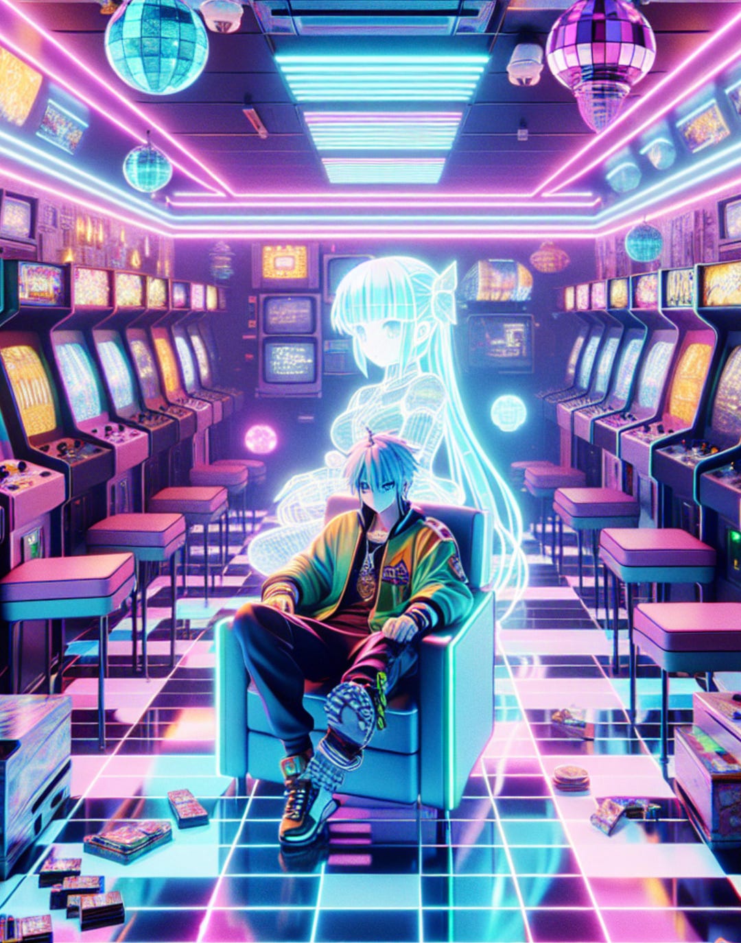 Retro Futuristic Anime Wall Art, Instant Downloads, Gallery Wall, Home ...