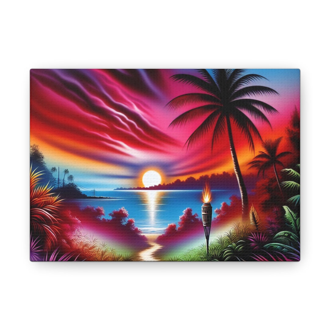Tropical Oasis: Canvas Gallery Wrap, Wall Art, Designed Wall Art ...