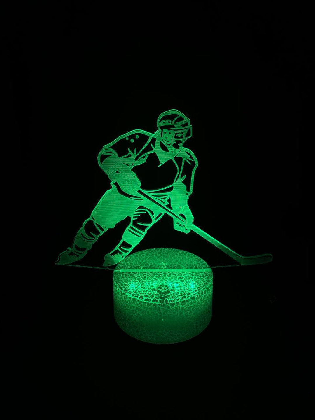 Hockey Player 3D Night Lamp, 3D Night Light, Children Light Home Decor ...